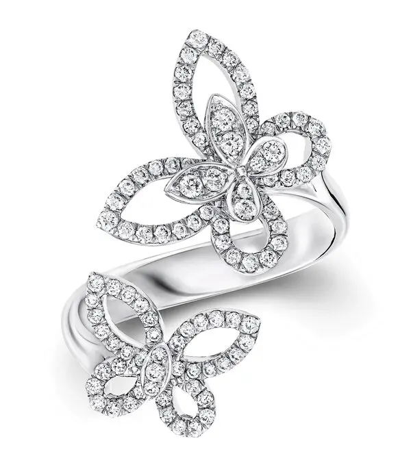 Graff Gold And Diamond Butterfly Ring - White