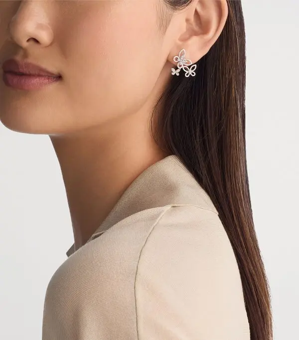 Graff Gold And Diamond Butterfly Earrings