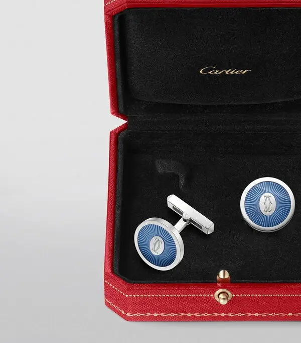 Cartier Sterling Double C De Cufflinks - Silver