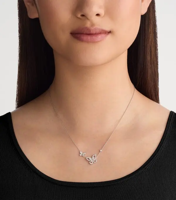 Graff Gold And Diamond Butterfly Necklace