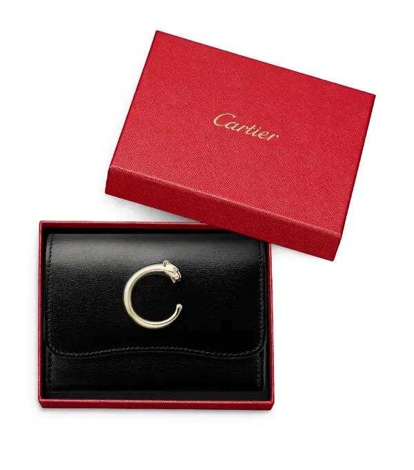 Cartier Leather Panthère De Wallet - Black