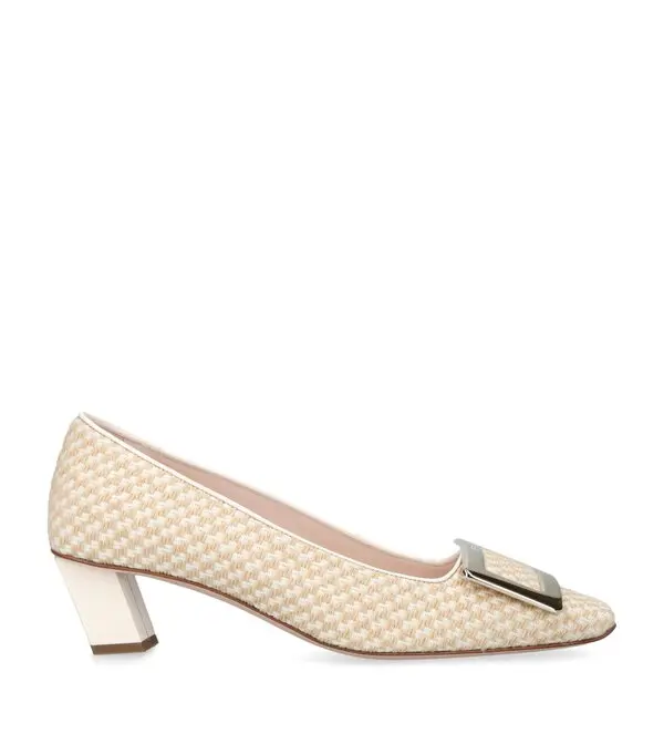 ROGER VIVIER Belle Vivier Patent Leather Pumps - Beige