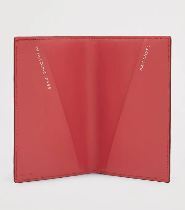 Smythson Leather Mara Passport Cover
