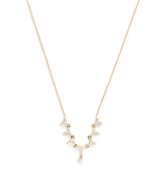 PERSEE Diamond Triangle Tennis Necklace - Gold
