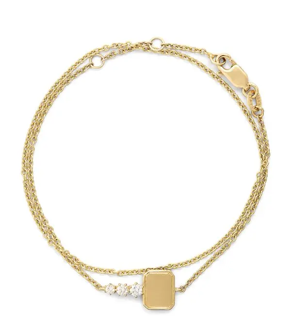 JADE TRAU Yellow And Diamond Mini Catherine Key Bracelet - Gold