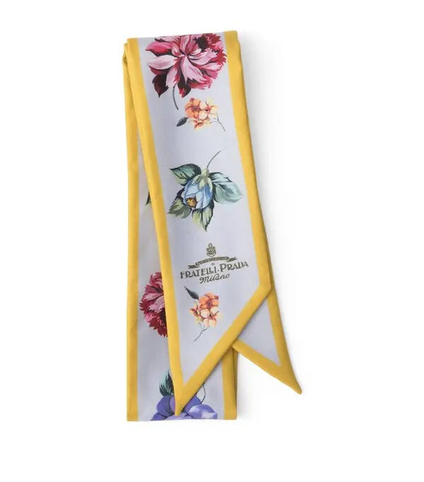 Prada Silk Twill Skinny Scarf