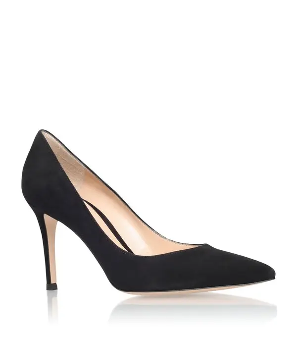 GIANVITO ROSSI 85 Suede Pumps - Black