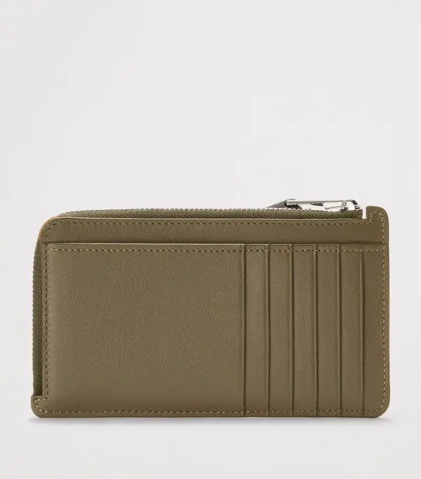 Loewe Leather Puzzle Edge Coin Card Holder - Green
