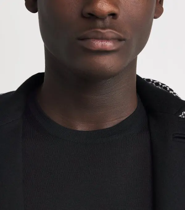 Giorgio Armani Virgin Wool Crew-neck Sweater - Black