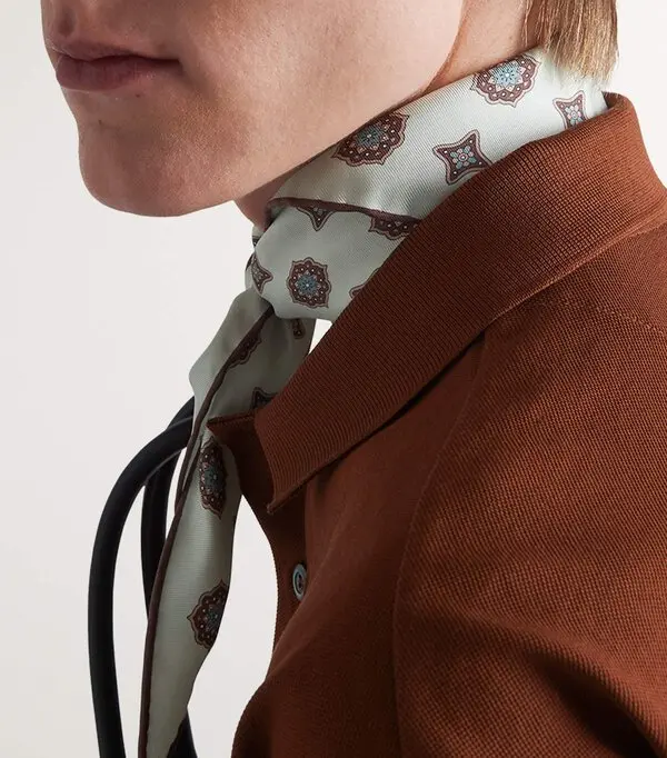 Prada Cotton Layered Polo Shirt - Brown