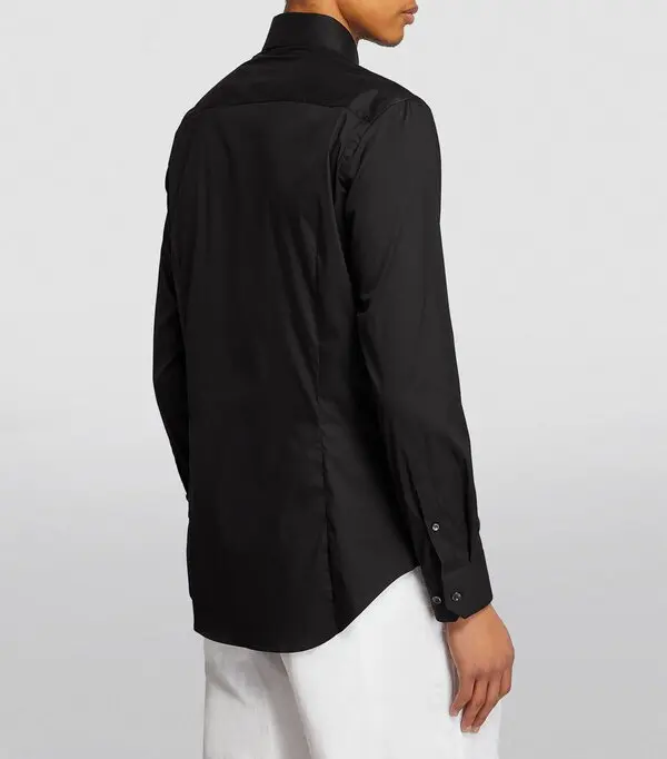 Giorgio Armani Cotton-blend Shirt - Black