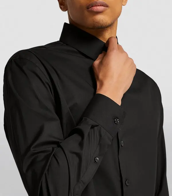 Giorgio Armani Cotton-blend Shirt - Black
