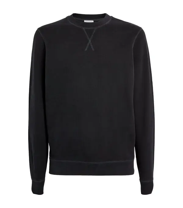 Sunspel Cotton Loopback Sweatshirt - Black