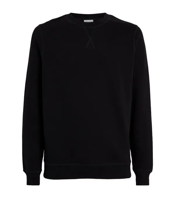 Sunspel Cotton Loopback Sweatshirt - Black