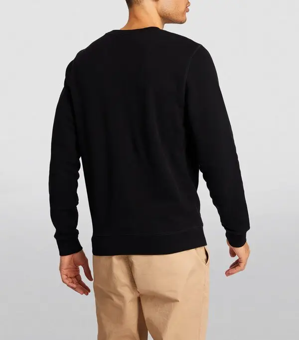 Sunspel Cotton Loopback Sweatshirt - Black