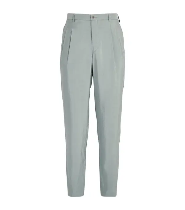 Giorgio Armani Silk-blend Tailored Trousers