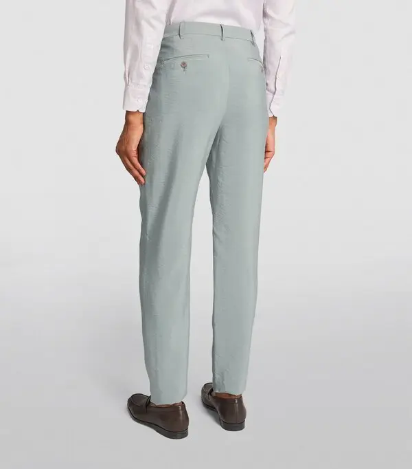 Giorgio Armani Silk-blend Tailored Trousers