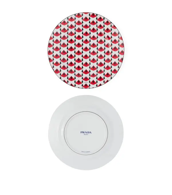 Prada Set Of 2 Porcelain Vienna Dessert Plates