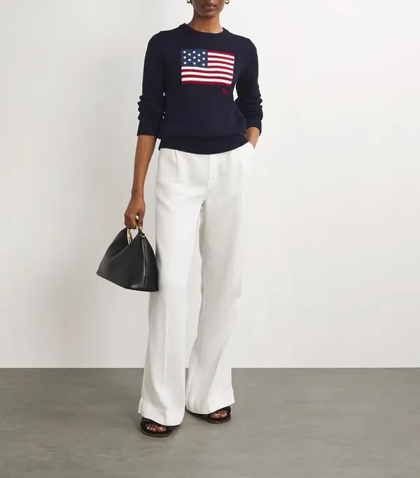 Polo Ralph Lauren Cotton American Flag Sweater