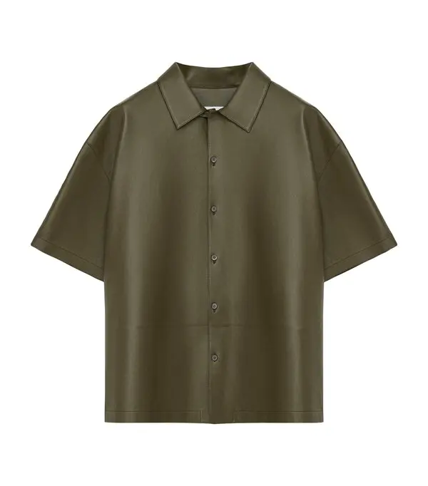Loewe Leather Short-sleeve Shirt