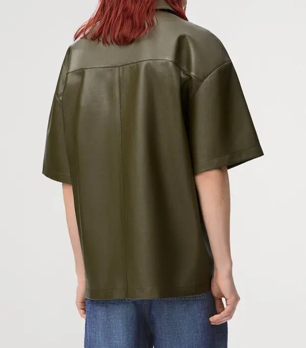 Loewe Leather Short-sleeve Shirt