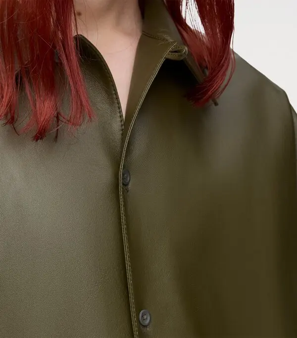 Loewe Leather Short-sleeve Shirt