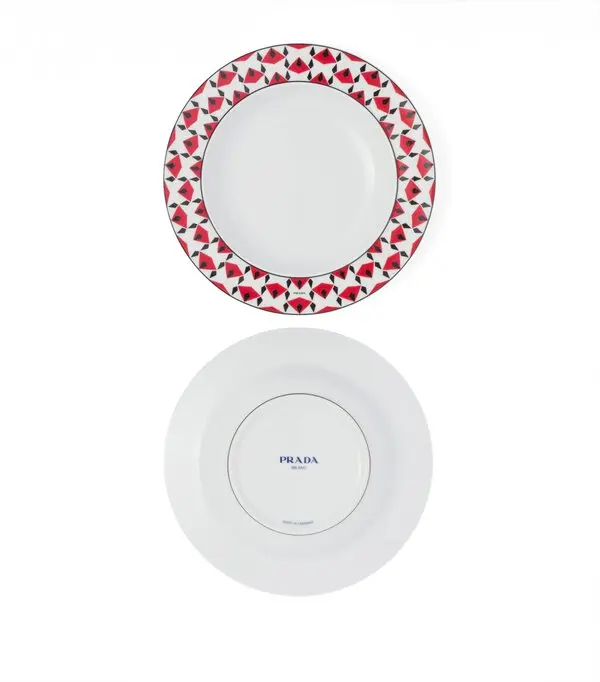 Prada Set Of 2 Porcelain Vienna Soup Plates