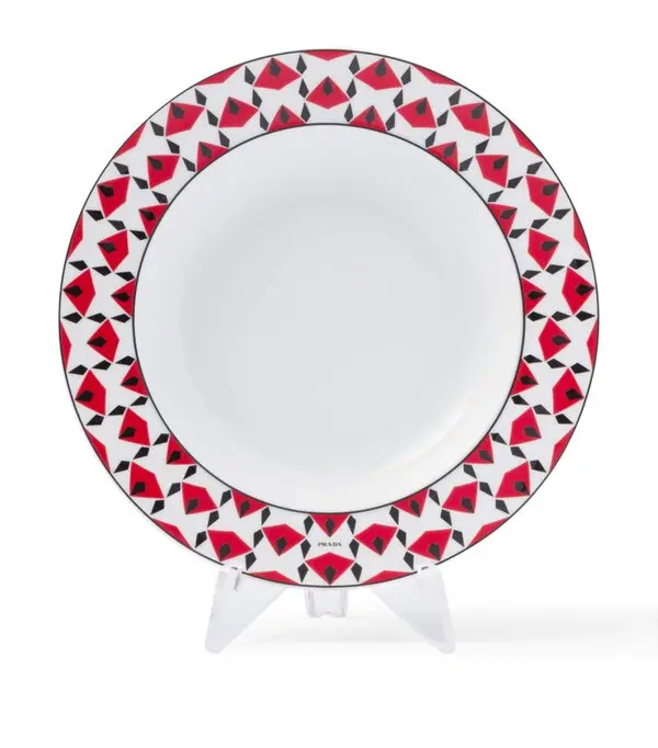 Prada Set Of 2 Porcelain Vienna Soup Plates