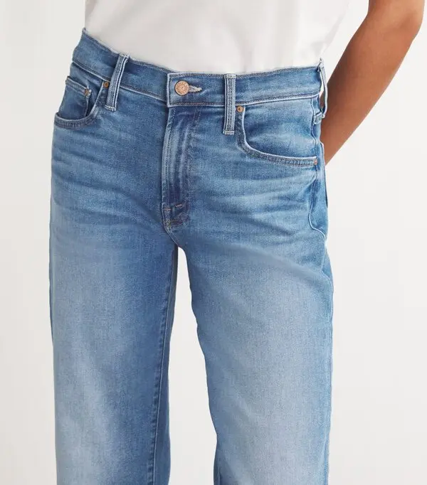 MOTHER The Mid Rise Rambler Zip Ankle Jeans