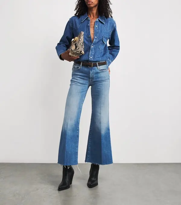 MOTHER The Roller Fray Wide-leg Jeans
