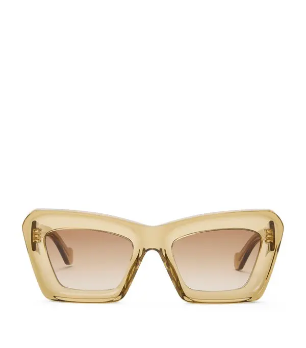 Loewe Bevelled Cat Eye Sunglasses - Green