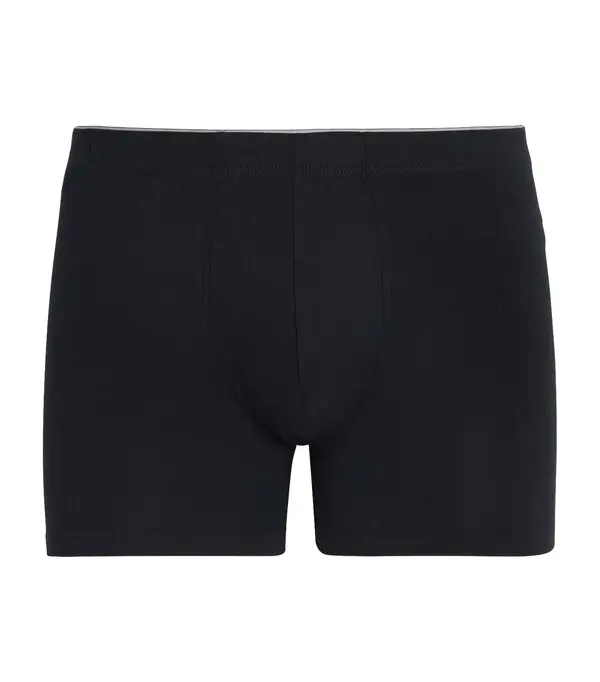 Hanro Cotton Superior Boxer Briefs - Black