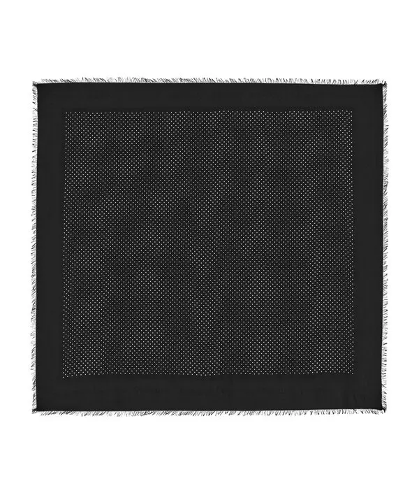 Saint Laurent Polka Dot Scarf - Black