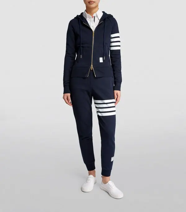 Thom Browne 4-bar Zip-up Hoodie