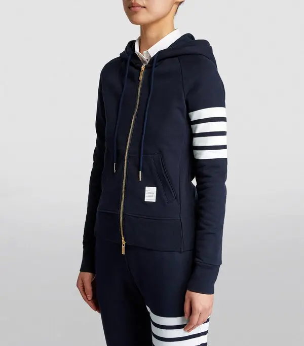 Thom Browne 4-bar Zip-up Hoodie