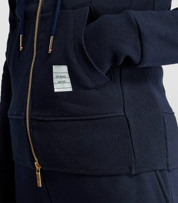 Thom Browne 4-bar Zip-up Hoodie