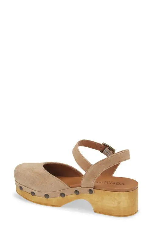 Cordani Winston Ankle Strap Platform Clog - Biscotto