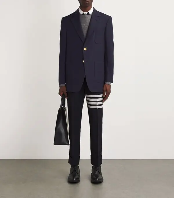 Thom Browne Wool Blazer - Navy