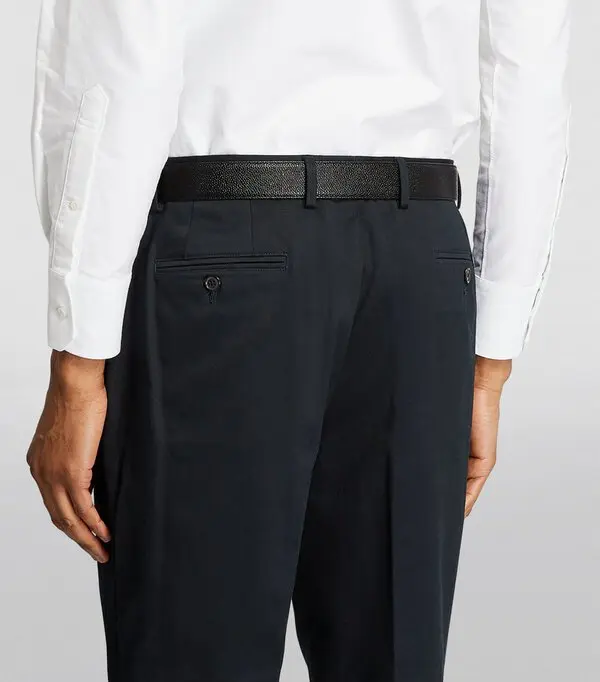 Thom Browne Leather Tricolour Stripe Belt