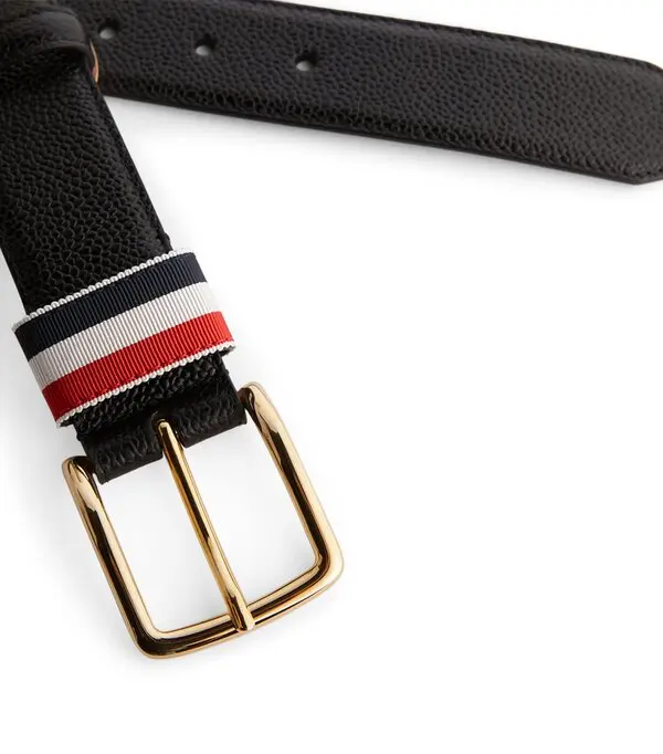 Thom Browne Leather Tricolour Stripe Belt