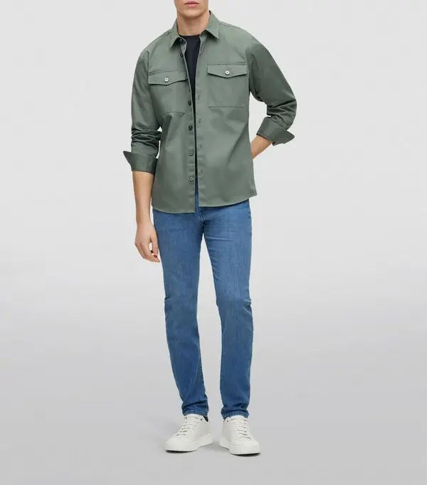 BOSS Slim-fit Stretch Denim Jeans - Turquoise
