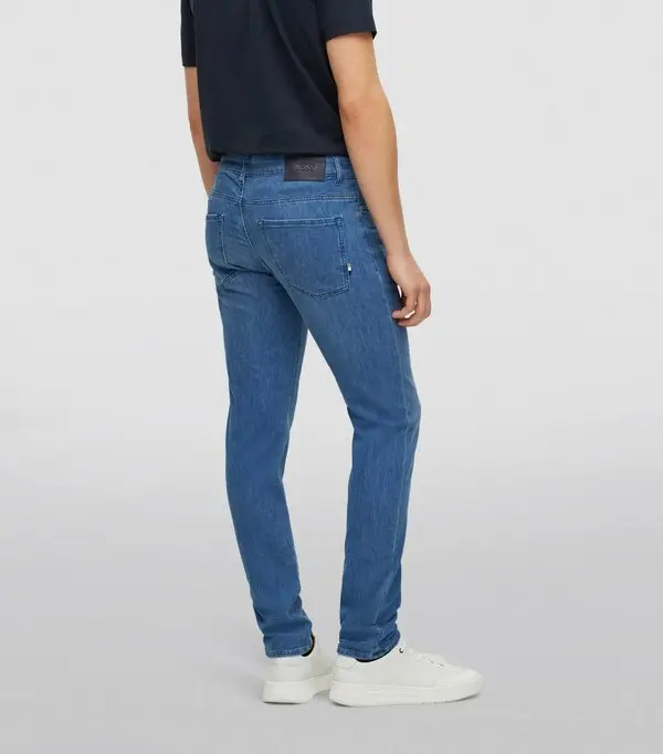 BOSS Slim-fit Stretch Denim Jeans - Turquoise