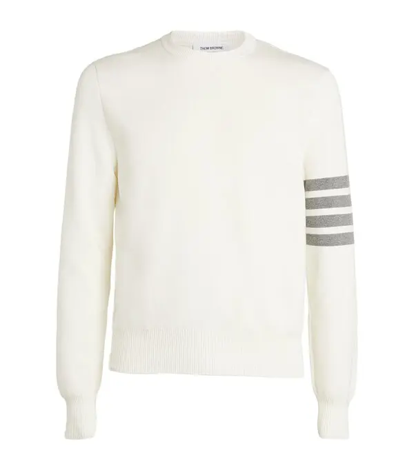 Thom Browne 4-bar Stripe Sweater - White
