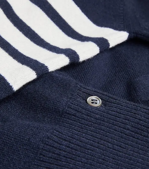Thom Browne Cashmere Cardigan With Tricolour Stripes