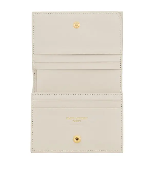 Saint Laurent Quilted Leather Monogram Wallet