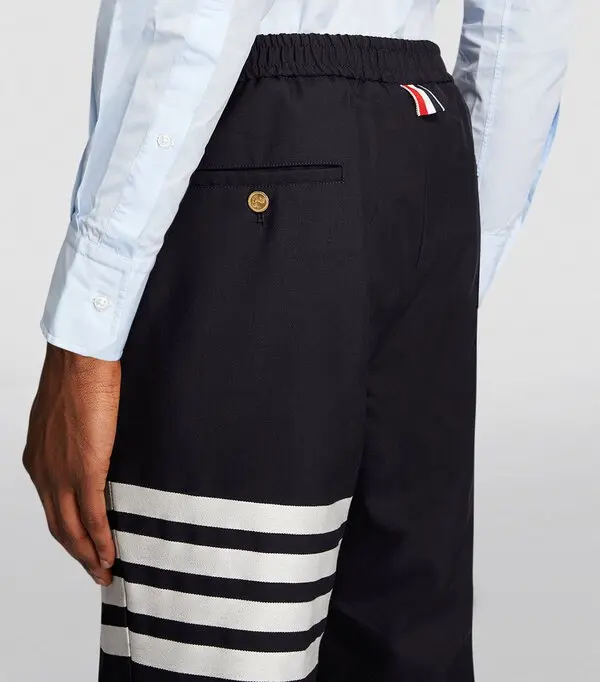 Thom Browne Wool 4-bar Trousers - Navy
