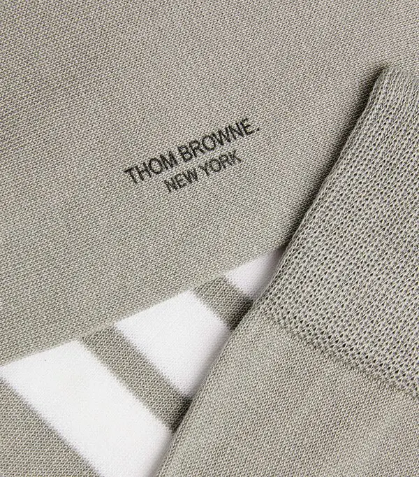 Thom Browne 4-bar Mid-calf Socks - Grey
