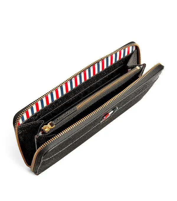 Thom Browne Leather Continental Zip Wallet
