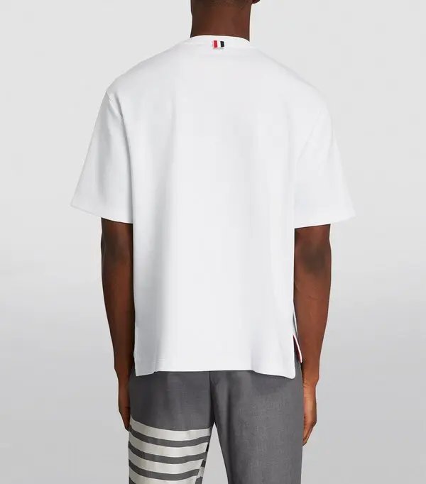 Thom Browne Oversized Tricolour Pocket T-shirt - White