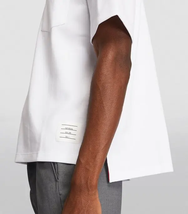 Thom Browne Oversized Tricolour Pocket T-shirt - White